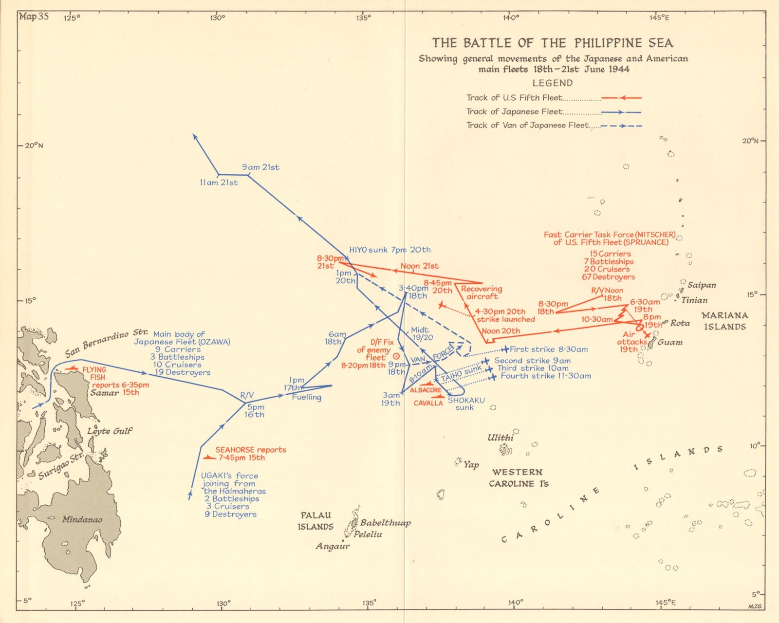 Battle of the Philippine Sea 18-21 June 1944. World War 2 Pacific. 1961 ...