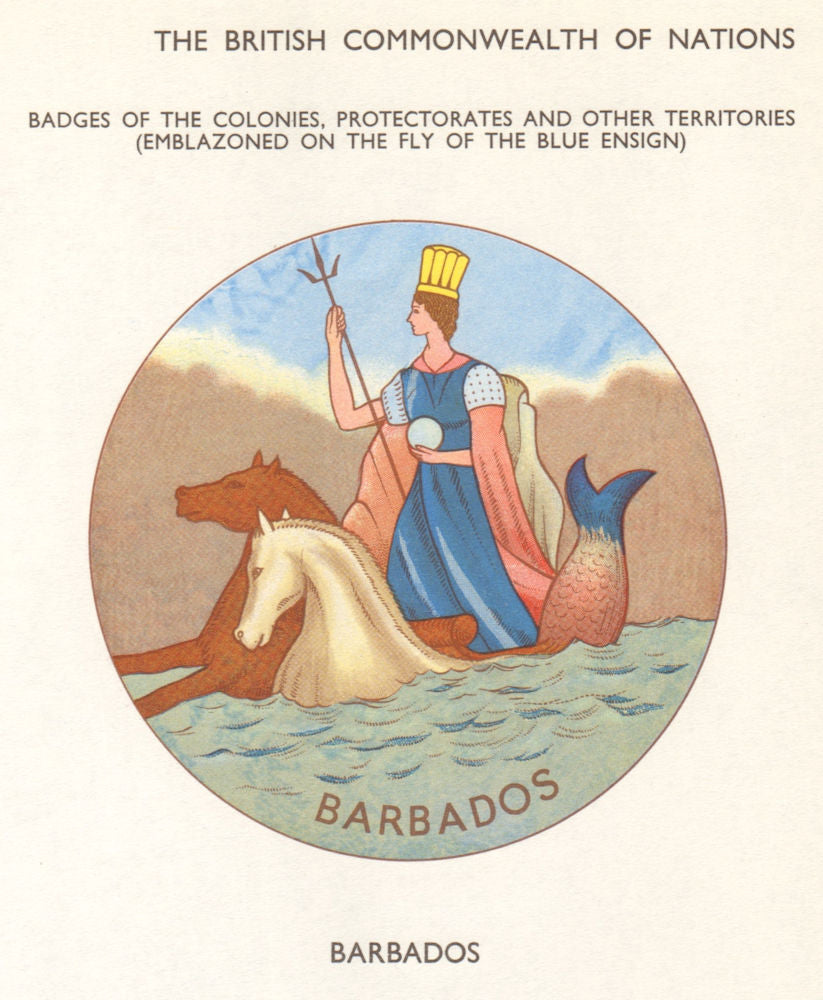 BARBADOS FLAGS. Badges of the Colonies, Protectorates & other ...