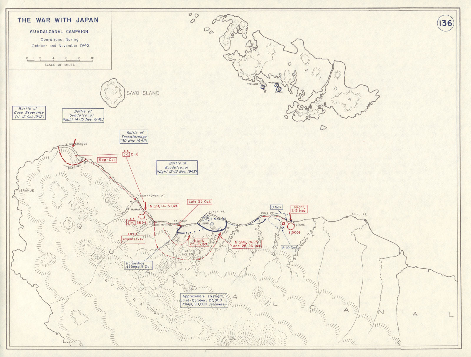 World War 2 Guadalcanal Campaign October And November 1942 Operations