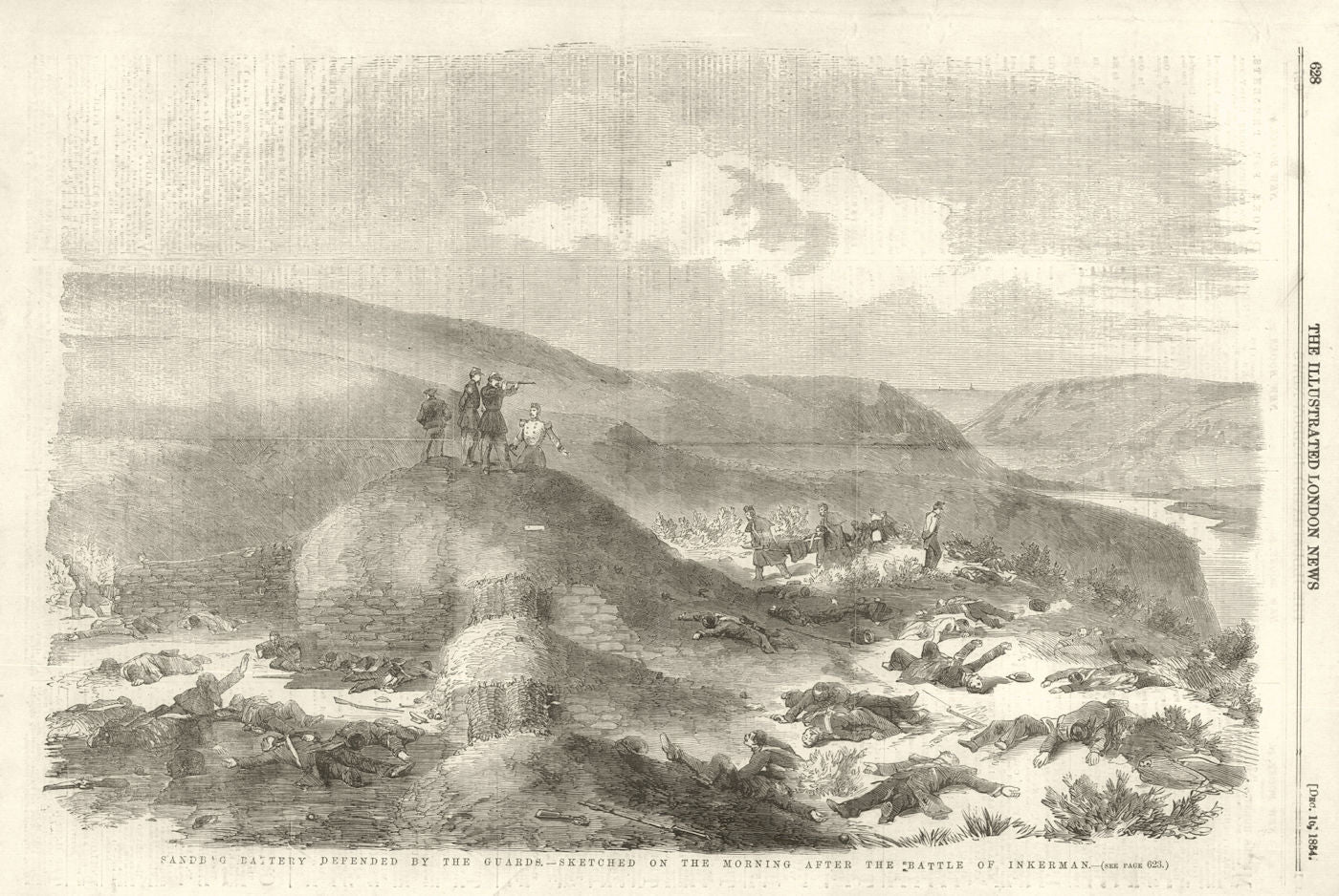 Sandbag battery defended by the Guards, Battle of Inkerman. Crimean War ...