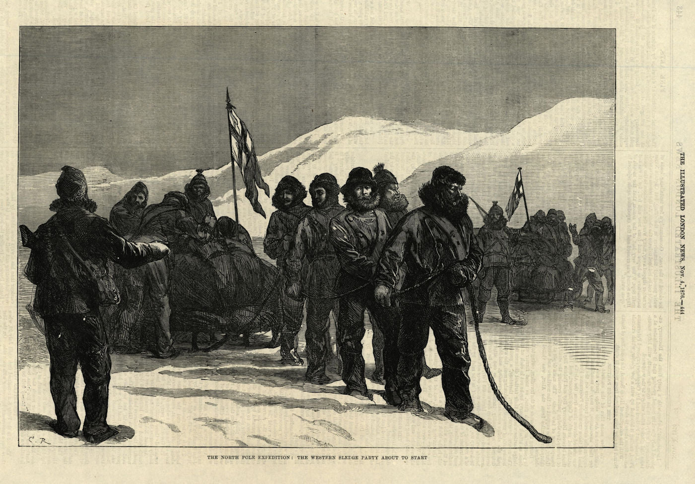The North Pole Expedition: The western sledge party. Arctic. Explorers ...
