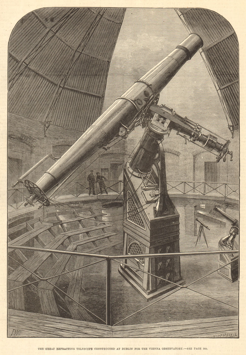 The refracting telescope constructed in Dublin for the Vienna ...