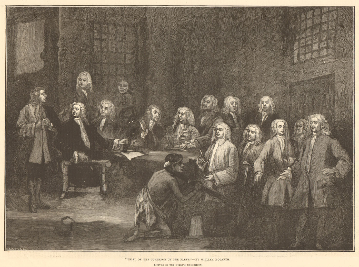 Trial of Thomas Bambridge, Warden of Fleet Prison, by Hogarth 1891 old ...