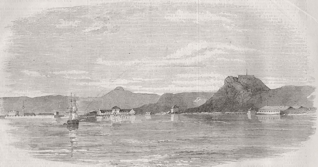 TURKEY. The English Hospital at Abydos 1855 old antique vintage print ...