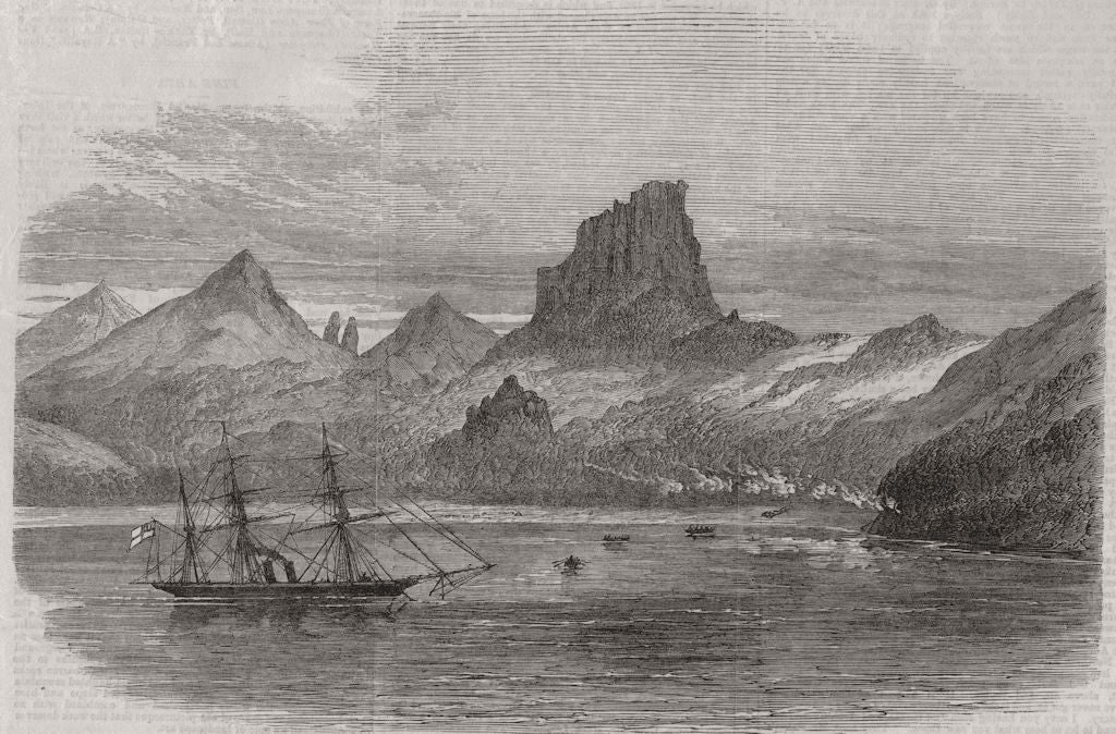 TAIWAN. Conflict between HMS Cormorant and the savages of Formosa ...