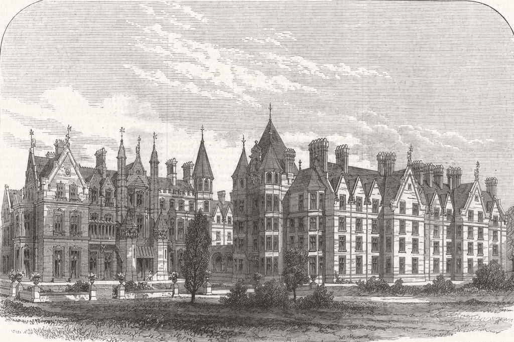 EGHAM. The Royal Indian Engineering College, Cooper's Hill. Surrey 1871 ...