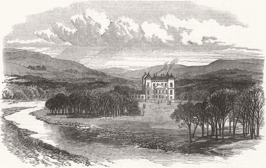 SCOTLAND. Duff House, near Banff, the seat of the Earl Of Fife 1871 old ...