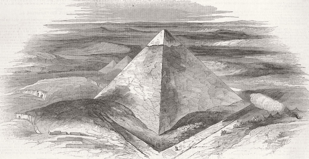 EGYPT. Pyramids of Giza 1844 old antique vintage print picture ...