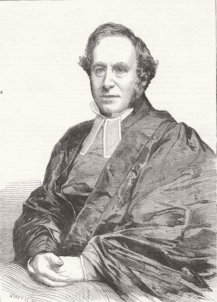 LONDON. New Dean of Westminster, Dr Chenevix Trench 1856 old antique ...