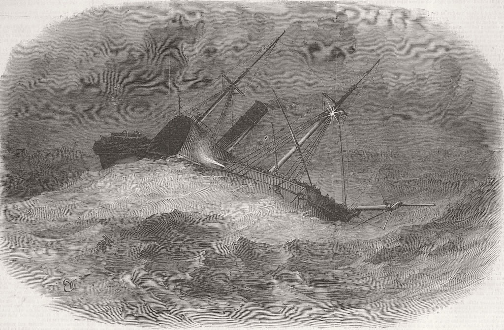 CORK. Royal Adelaide, her voyage from to London 1850 old antique print ...