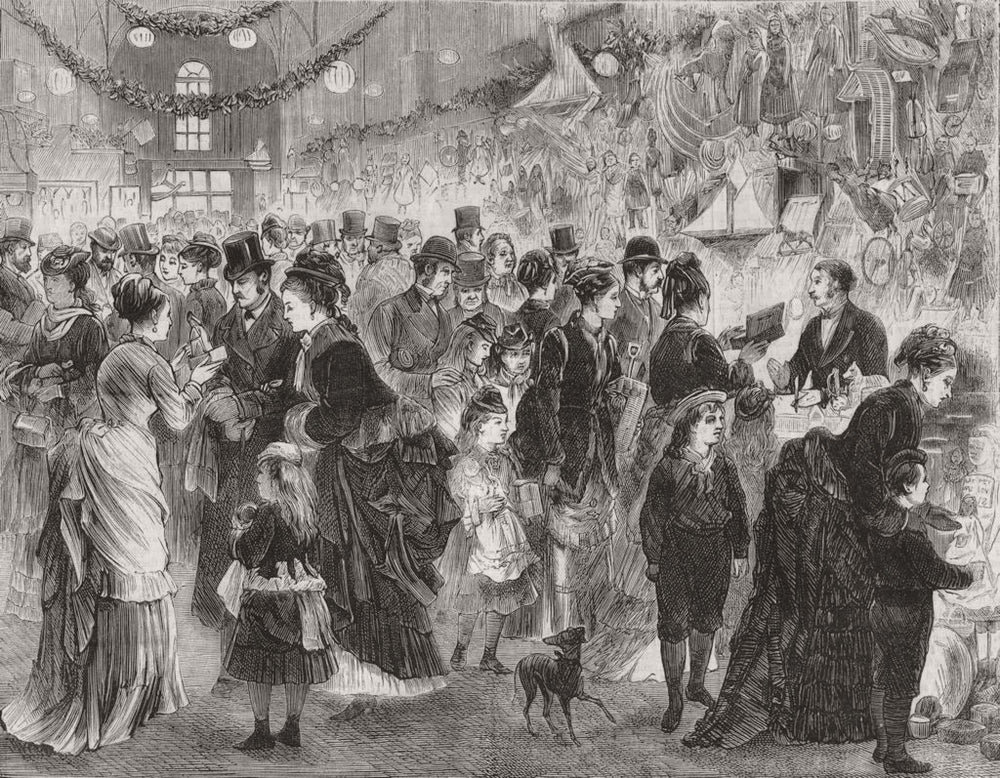 LOWTHER ARCADE. In Toyland. Christmas Eve. Purchasing decorations for ...