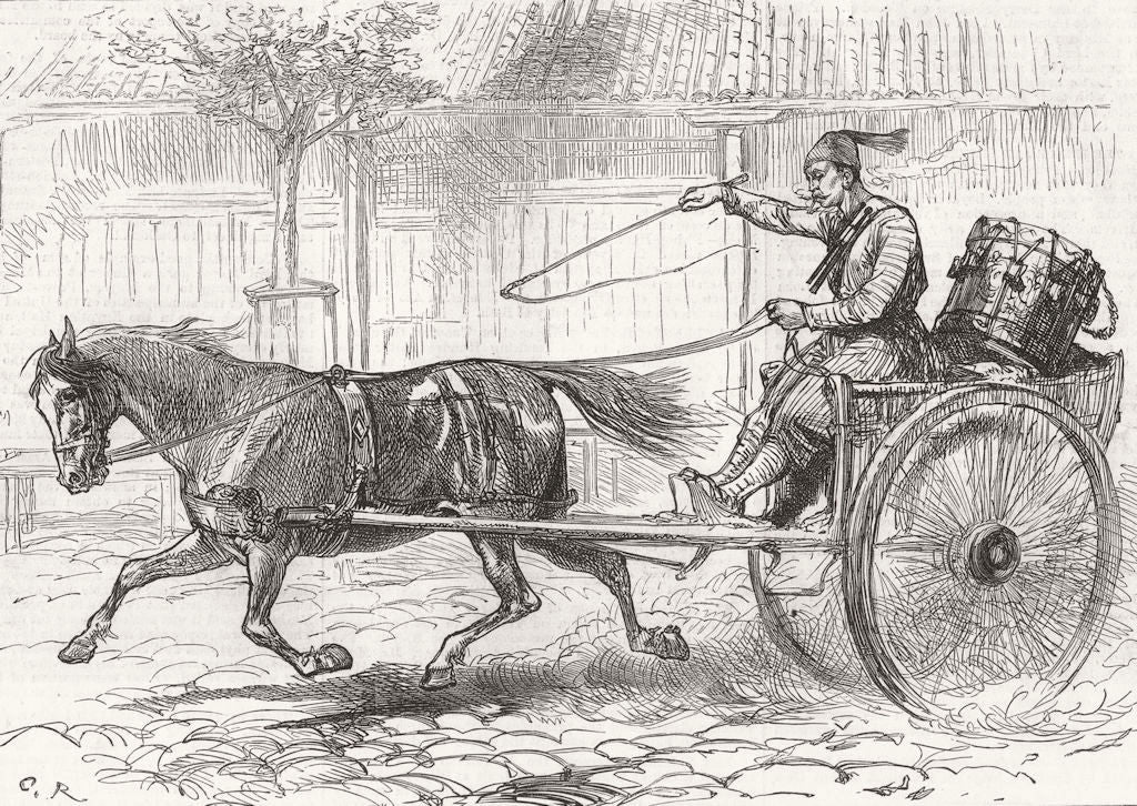 SERBIA. War. Town crier leaving Aleksinac after the evacuation 1876 old ...