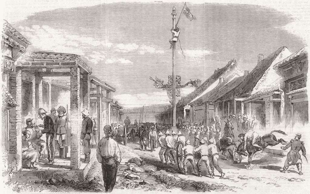 PAKISTAN. Punjab-street, or La Grande rue, Pehtang 1860 old antique ...