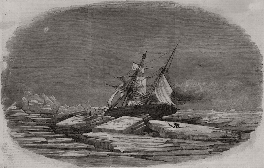 Sir John Franklin search. The Isabel stuck in ice of Talbot Inlet ...
