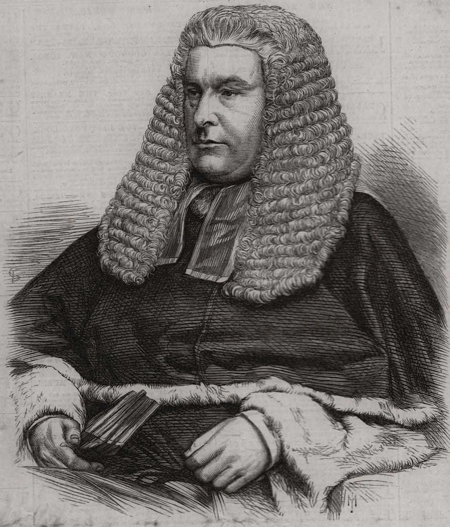 Mr. Justice Hannen, the new Judge. Portraits 1868 old antique print ...