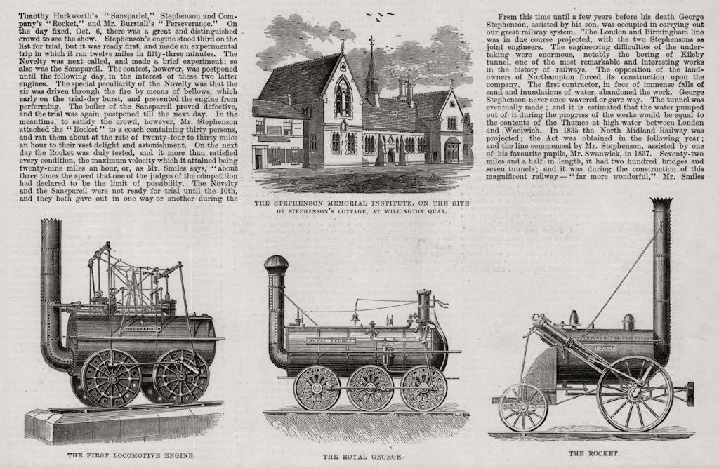 George Stephenson, Father of Railways. Willington Quay Royal George ...