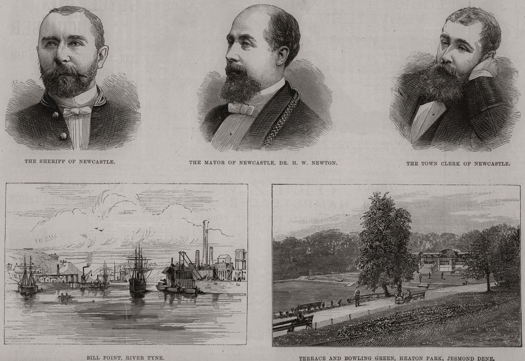Newcastle-upon-Tyne. Mayor Newton Bill Point Heaton Park Jesmond Dene ...