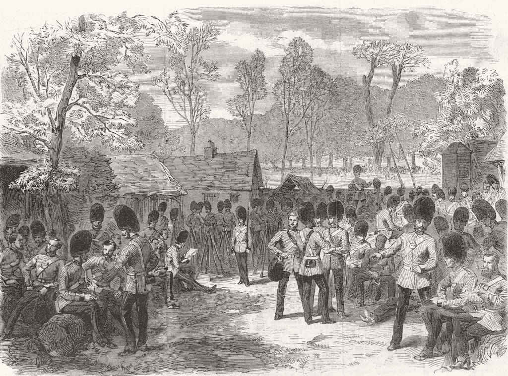 MILITARIA. Grenadier Guards, Magazine Barracks 1867 old antique print ...