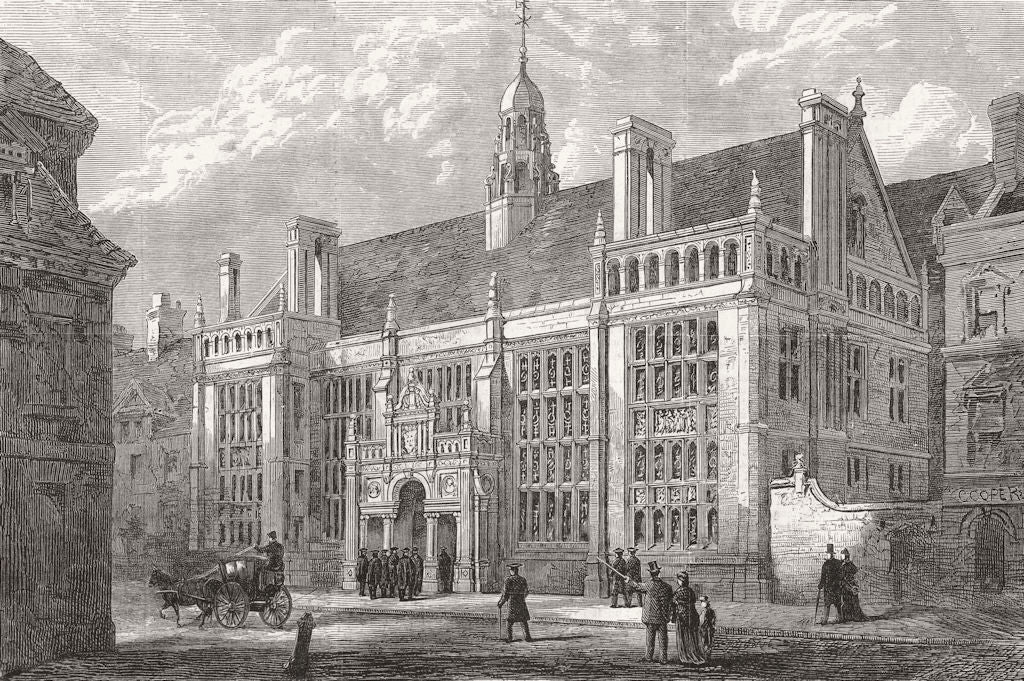 OXON. New Examination School, Oxford 1881 old antique vintage print ...