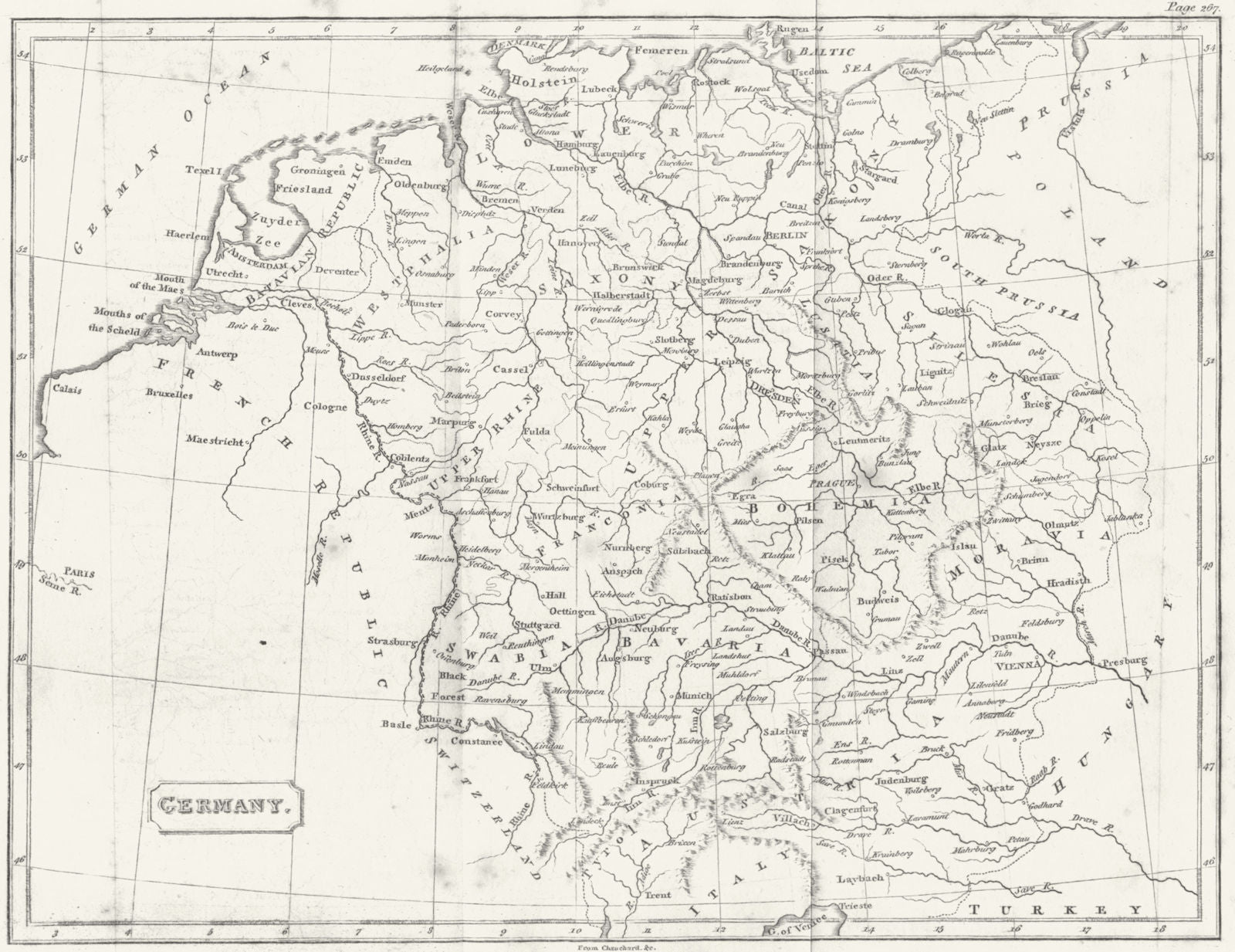GERMANY. PINKERTON 1811 old antique vintage map plan chart ...