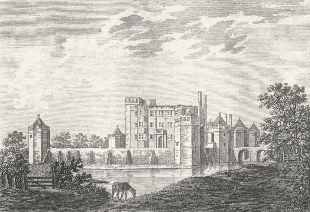 STAFFS. Caverswall Castle. Grose. 18C 1795 old antique vintage print ...