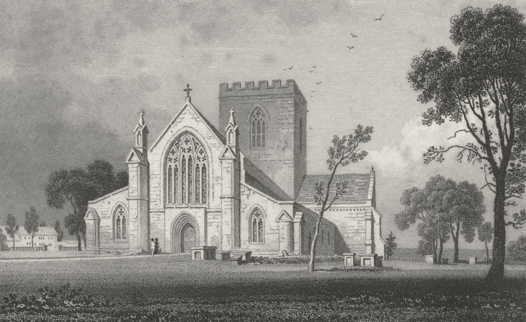 WALES. St Asaph Cathedral, Flintshire. Gastineau 1831 old antique print ...