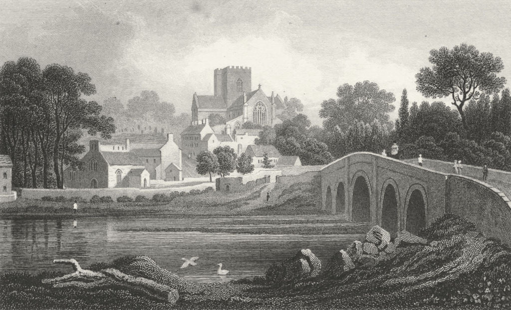 WALES. St Asaph, Flintshire. Gastineau 1831 old antique vintage print ...
