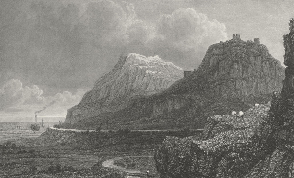 WALES. Remains Dyserth Castle, Flintshire. Gastineau 1831 old antique ...
