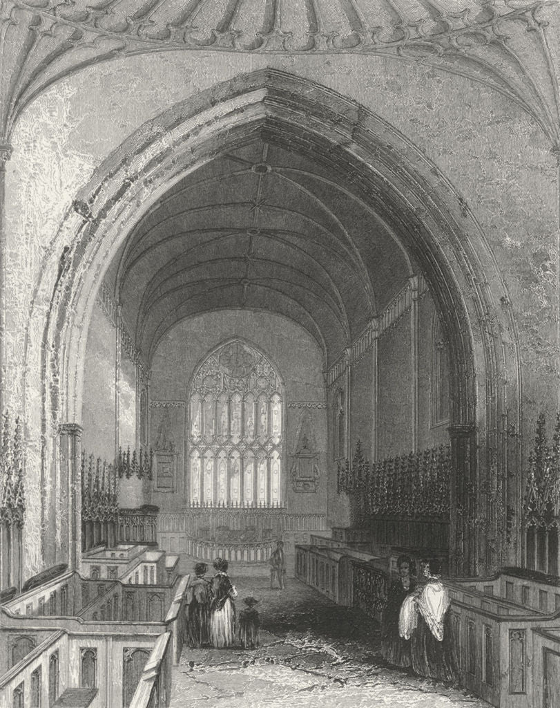 WALES. St Asaph's Cathedral choir. Asaph 1836 old antique print picture ...