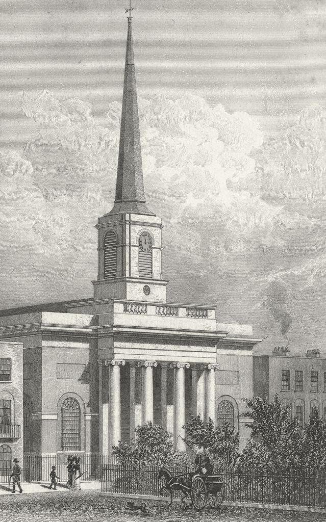 KINGS. St Barnabas, King Square 1828 old antique vintage print picture ...