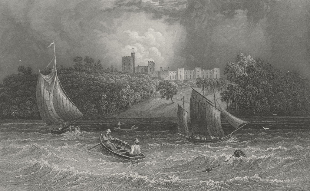 IOW. Norris Castle-Bartlett c1840 old antique vintage print picture ...