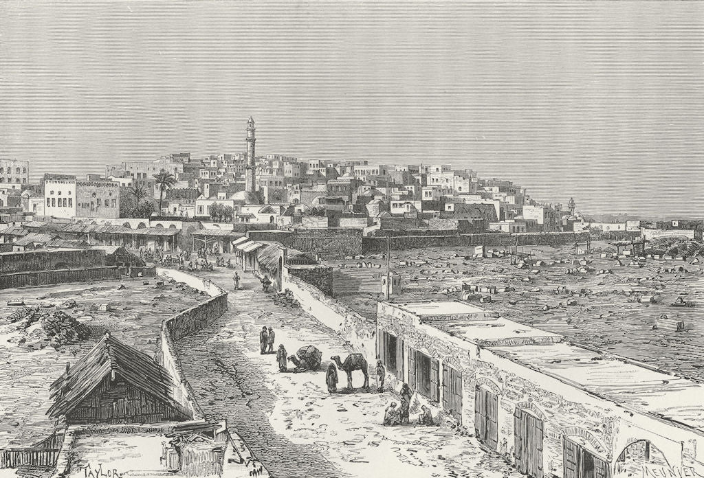 ISRAEL. Jaffa c1885 old antique vintage print picture ...