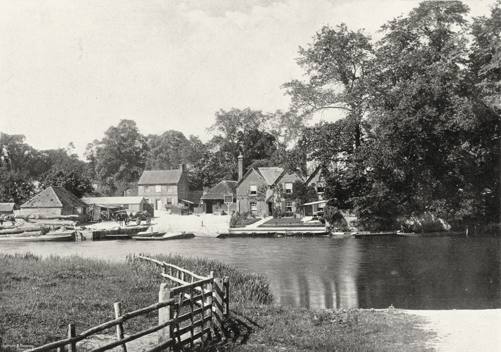 OXON. Moulsford Ferry & Beetle & Wedge 1897 old antique vintage print ...