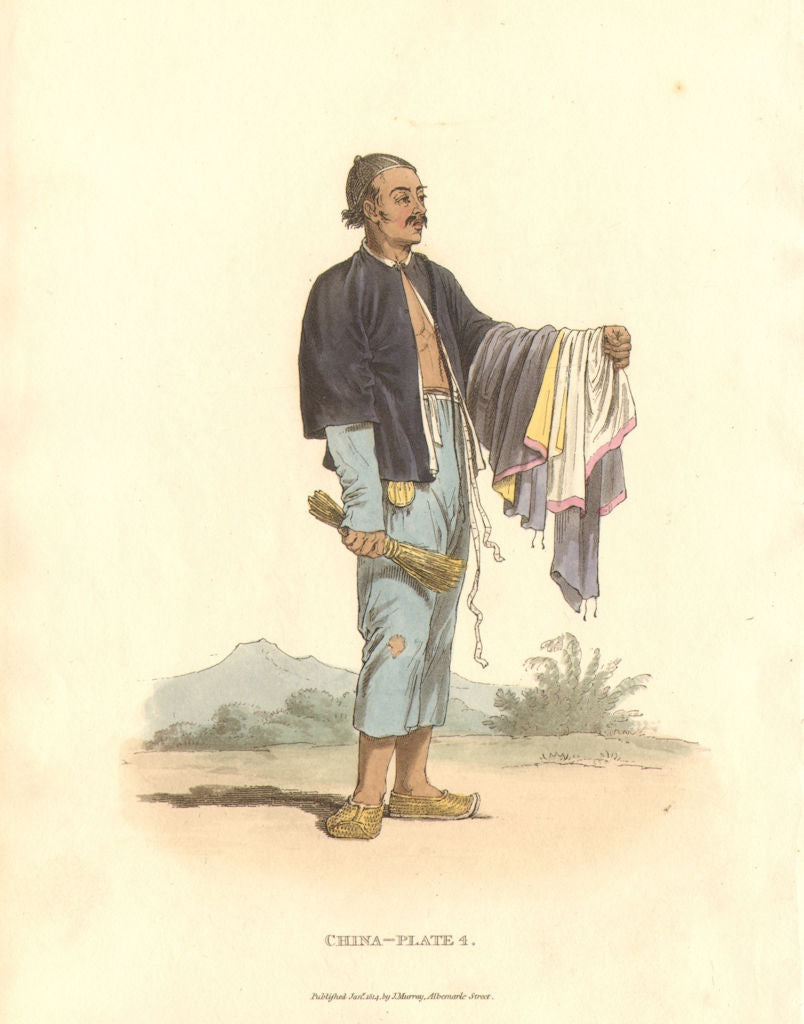 CHINA. A Man Servant. (Alexander- Chinese dress & manners) 1814 old ...