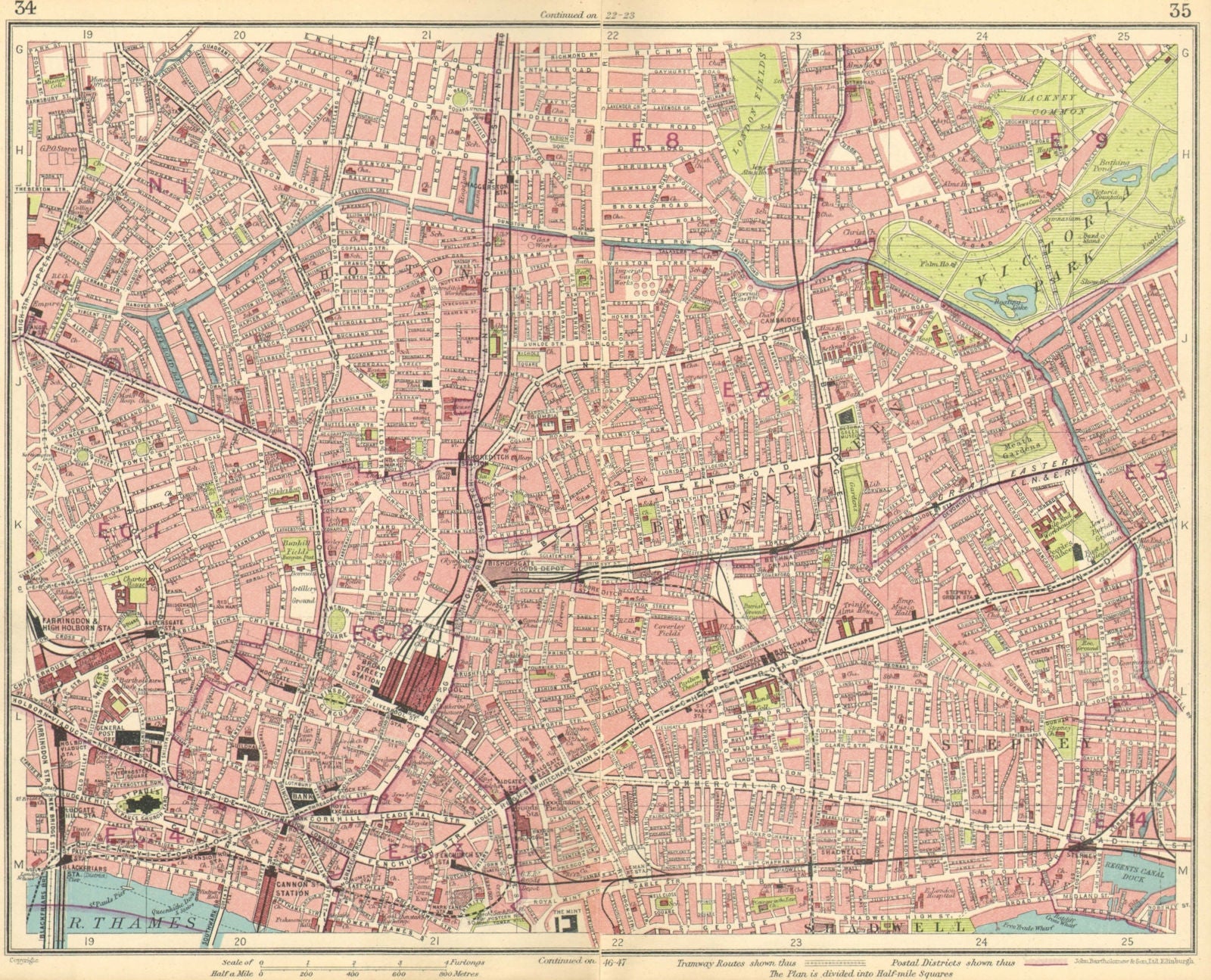 LONDON E. Islington Bethnal Green Hoxton City Stepney Shadwell 1930 old ...