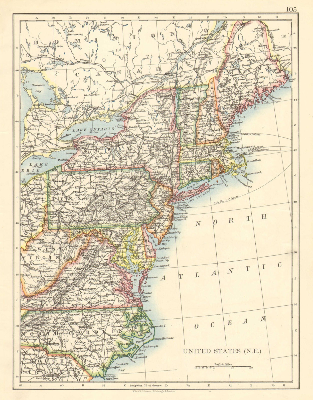 UNITED STATES NORTH EAST. New England Appalachia Atlantic states. USA ...