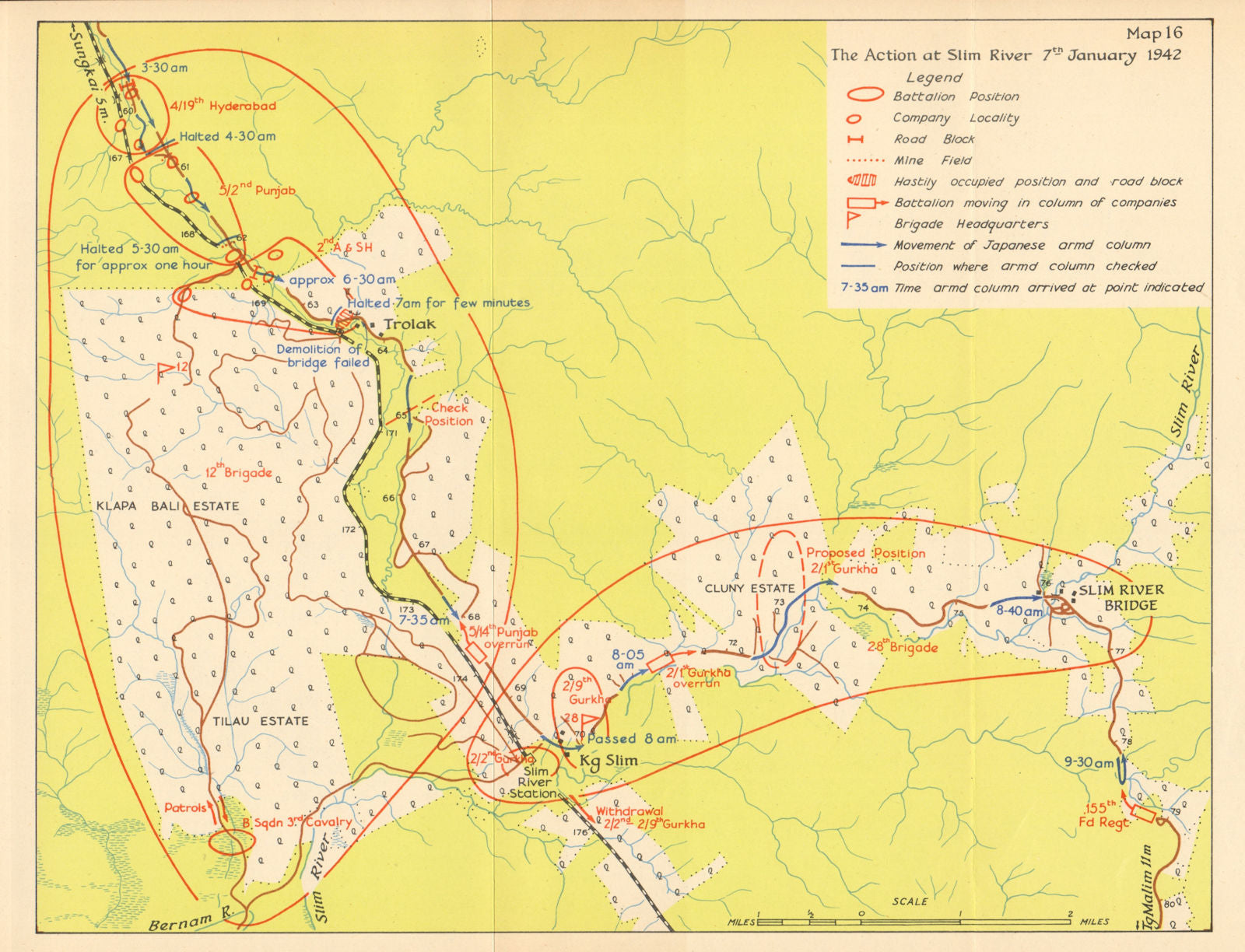 Battle of Slim River, 7th January 1942. Japanese invasion of Malaya ...