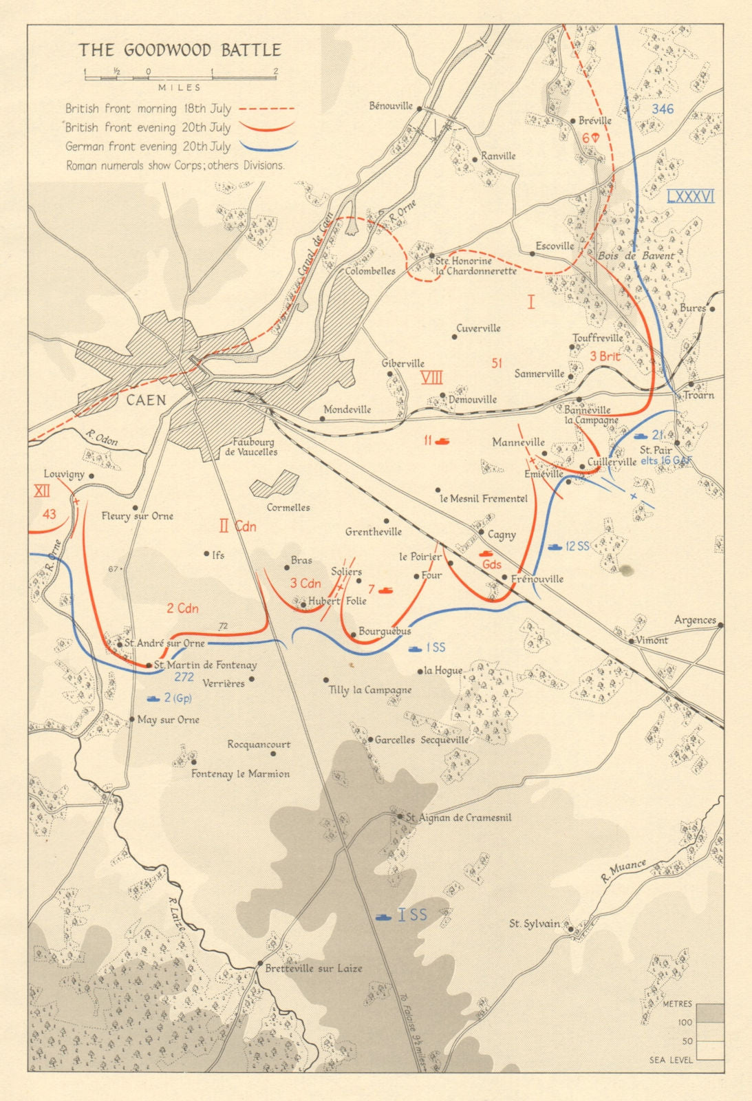 Operation Goodwood. Battle for Caen 18-20 July 1944. Normandy Overlord ...