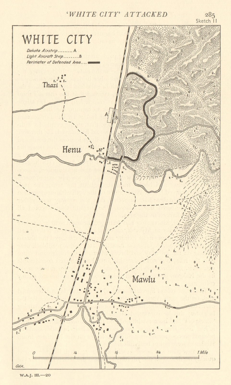 Burma Campaign 1944. World War 2. Mawlu Henu 1961 old vintage map plan ...