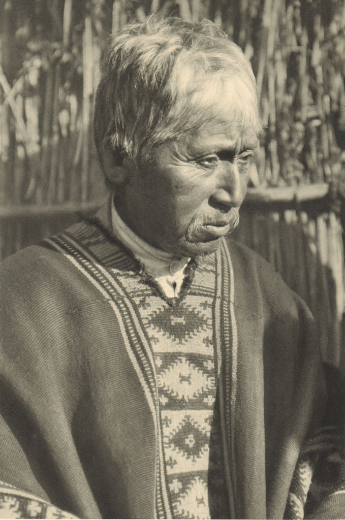 CHILE. Lumaco. Cacique Araucano. Mapuche 1932 old vintage print picture ...