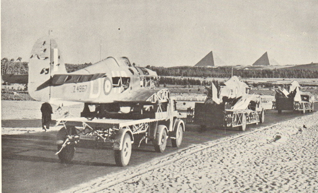 RAF Hurricane wrecks salvaged for repair at Cairo. World War 2 ...