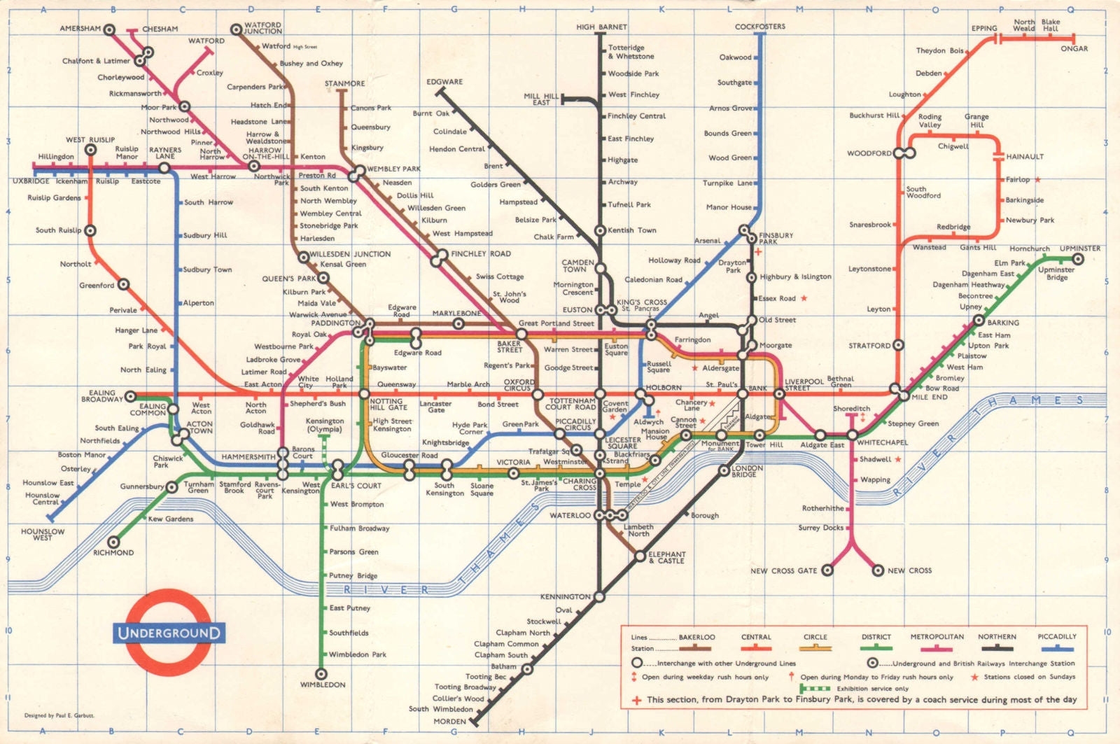LONDON UNDERGROUND tube map plan. Northern line - Highbury branch ...