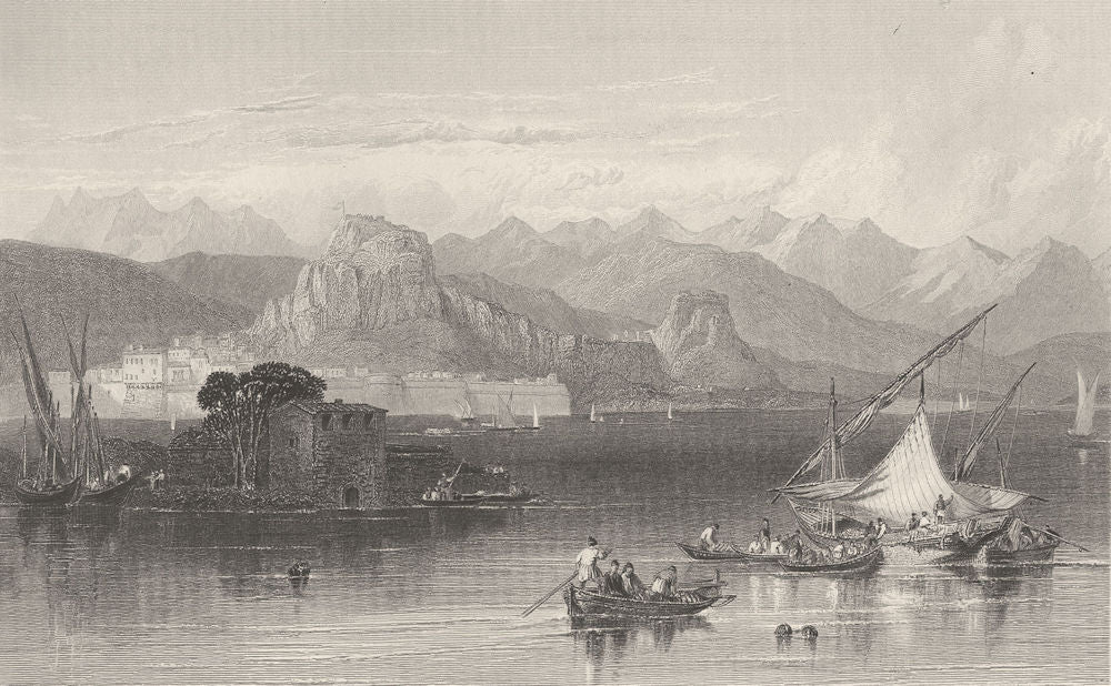 GREECE. Corfu ; Finden 1833 old antique vintage print picture ...