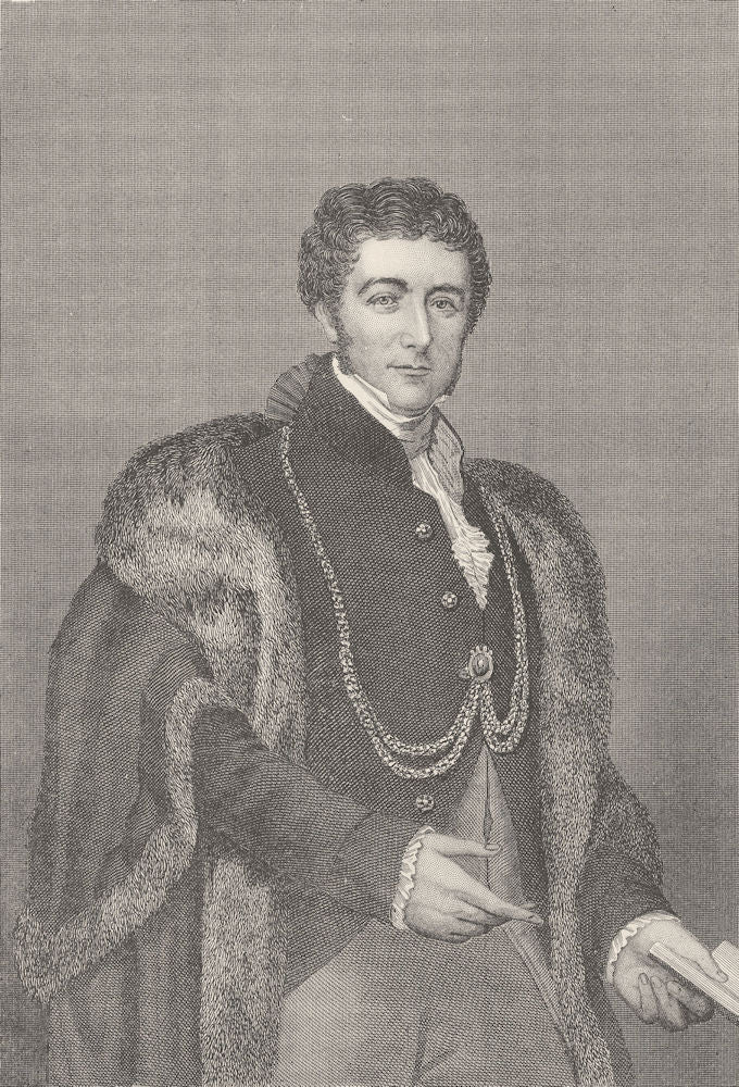 LORD MAYOR OF LONDON. Sir Peter Laurie c1880 old antique vintage print ...