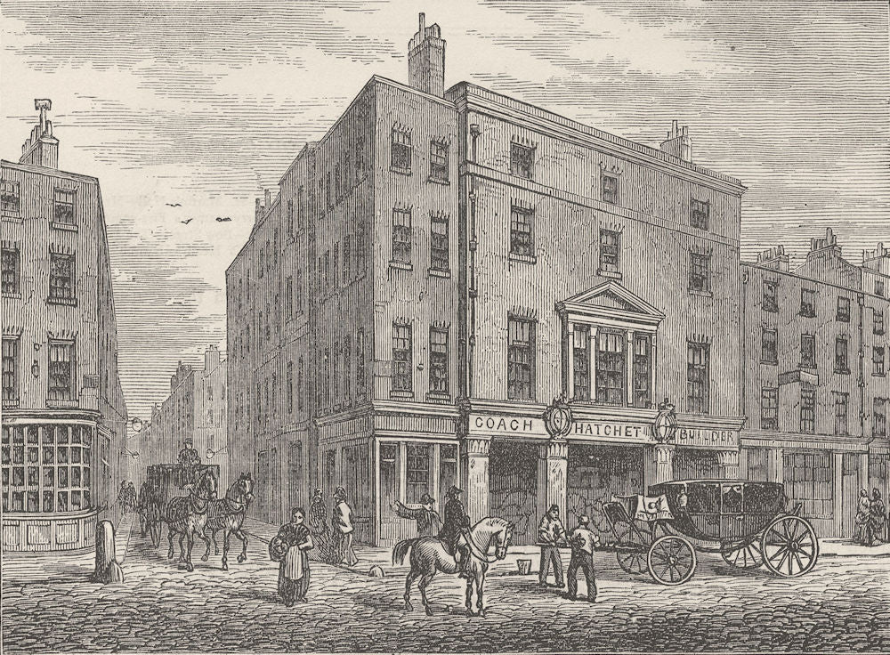 COVENT GARDEN. An old Coachmaker's shop in Long Acre. London c1880 ...