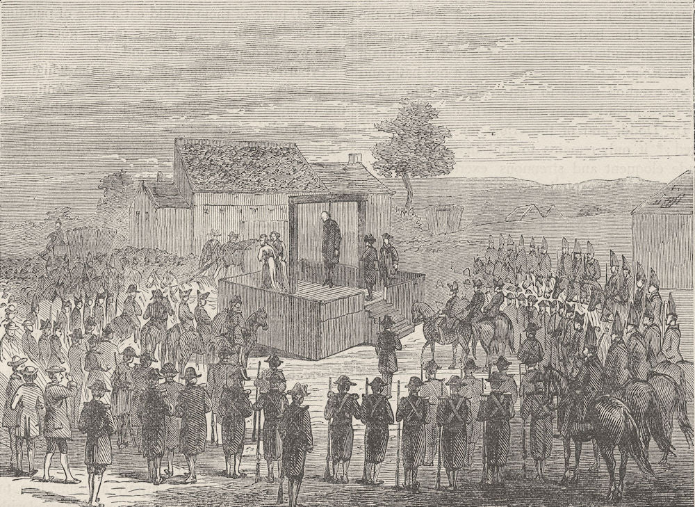 TYBURNIA (NOW MARBLE ARCH). Execution of Lord Ferrers at Tyburn. London ...