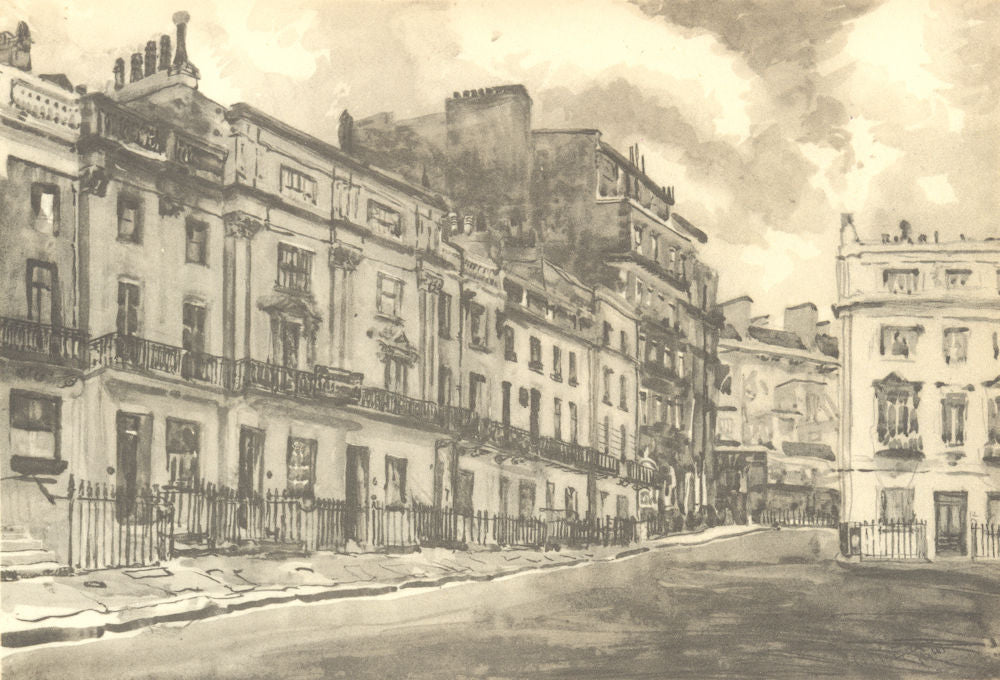 LONDON. Victoria Square, SW1. By Caroline M Ediss 1946 old vintage ...
