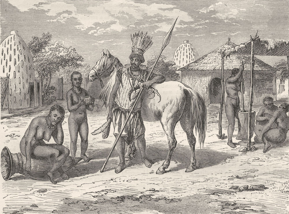 CAMEROON. Musgu Chief 1870 old antique vintage print picture ...