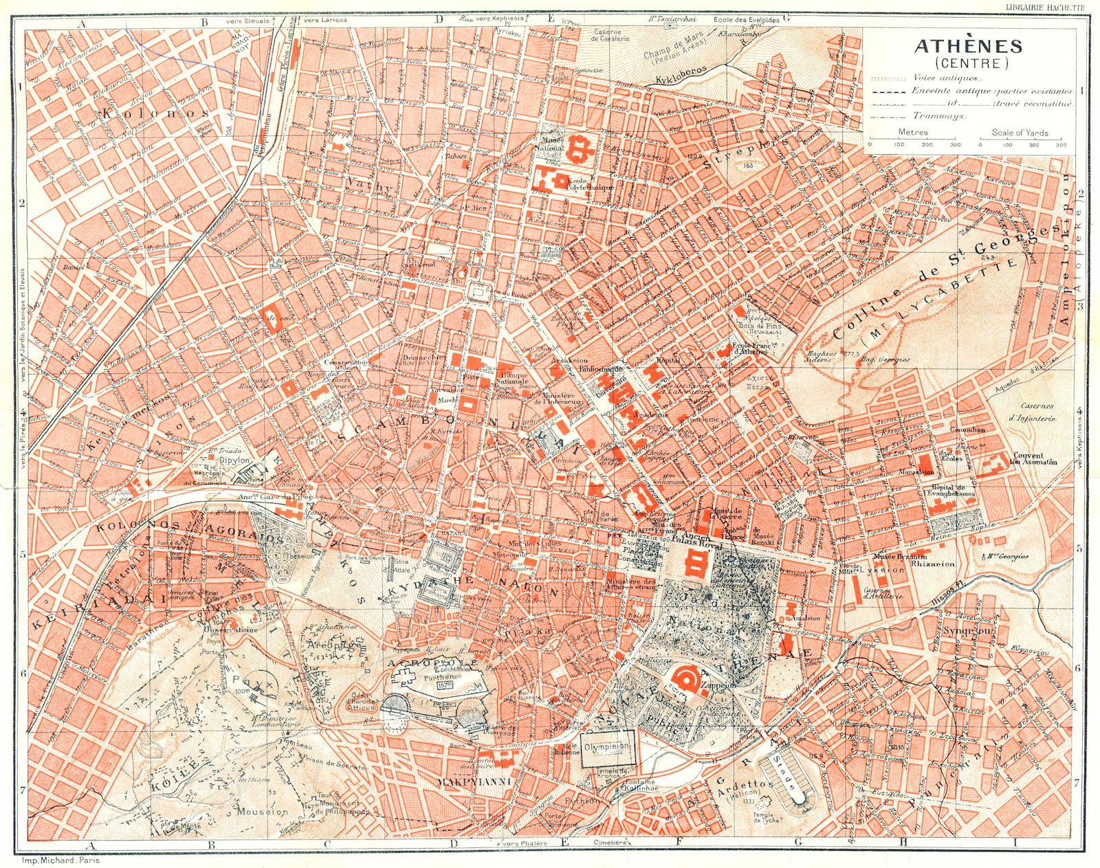 ATHENS vintage town city plan. Athènes. Greece 1956 old vintage map ...