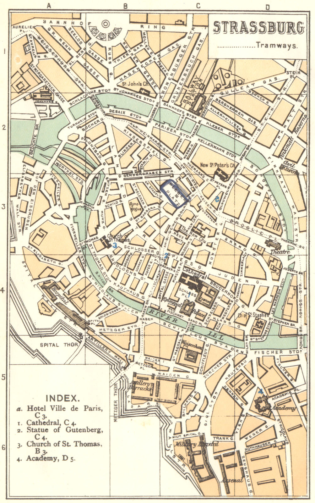 BAS-RHIN. Strasbourg Strassburg 1910 old antique vintage map plan chart ...